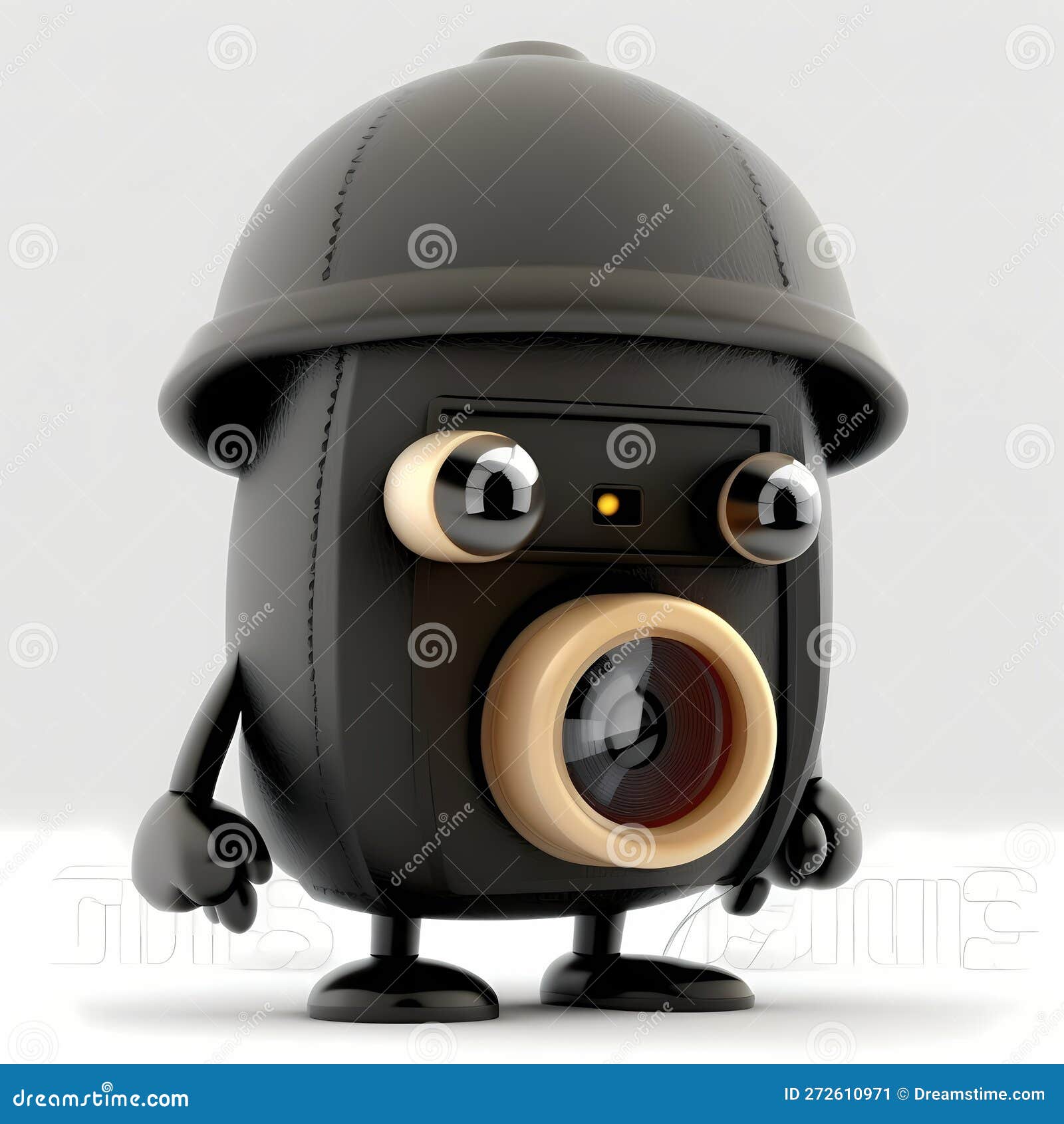 Tiny Spy Camera Character. Generative AI Stock Illustration ...