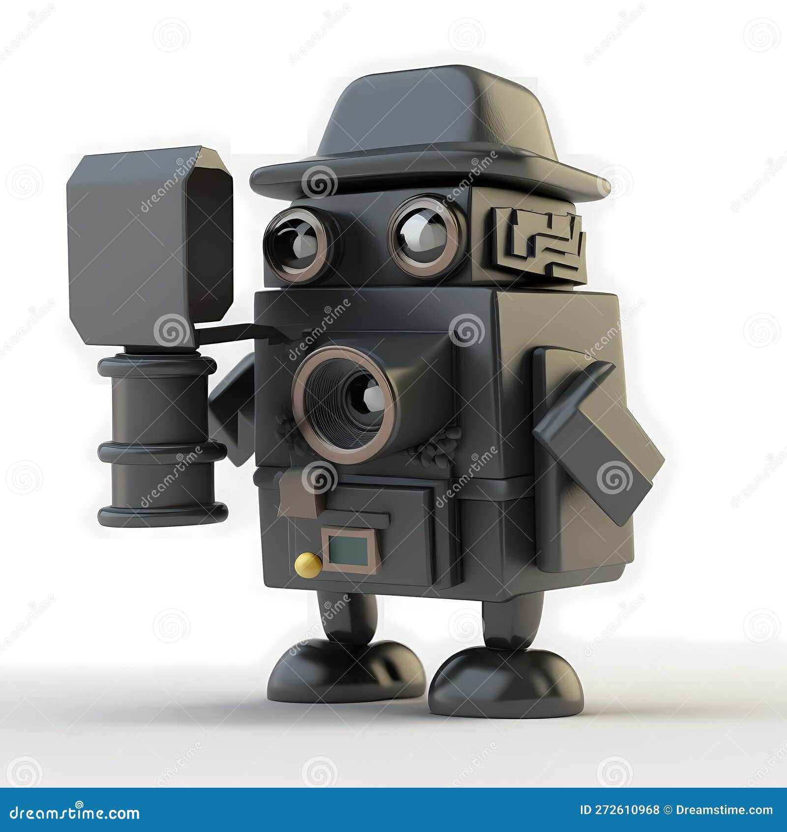Tiny Spy Camera Character. Generative AI Stock Illustration ...