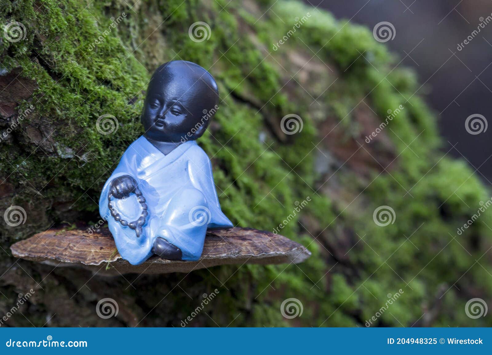 Tiny Statue of the Little Budda in Nature Stock Image - Image of ...