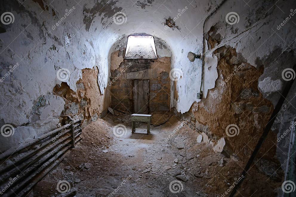 Tiny Stool in an Abandoned Prison Cell Stock Photo - Image of grunge ...