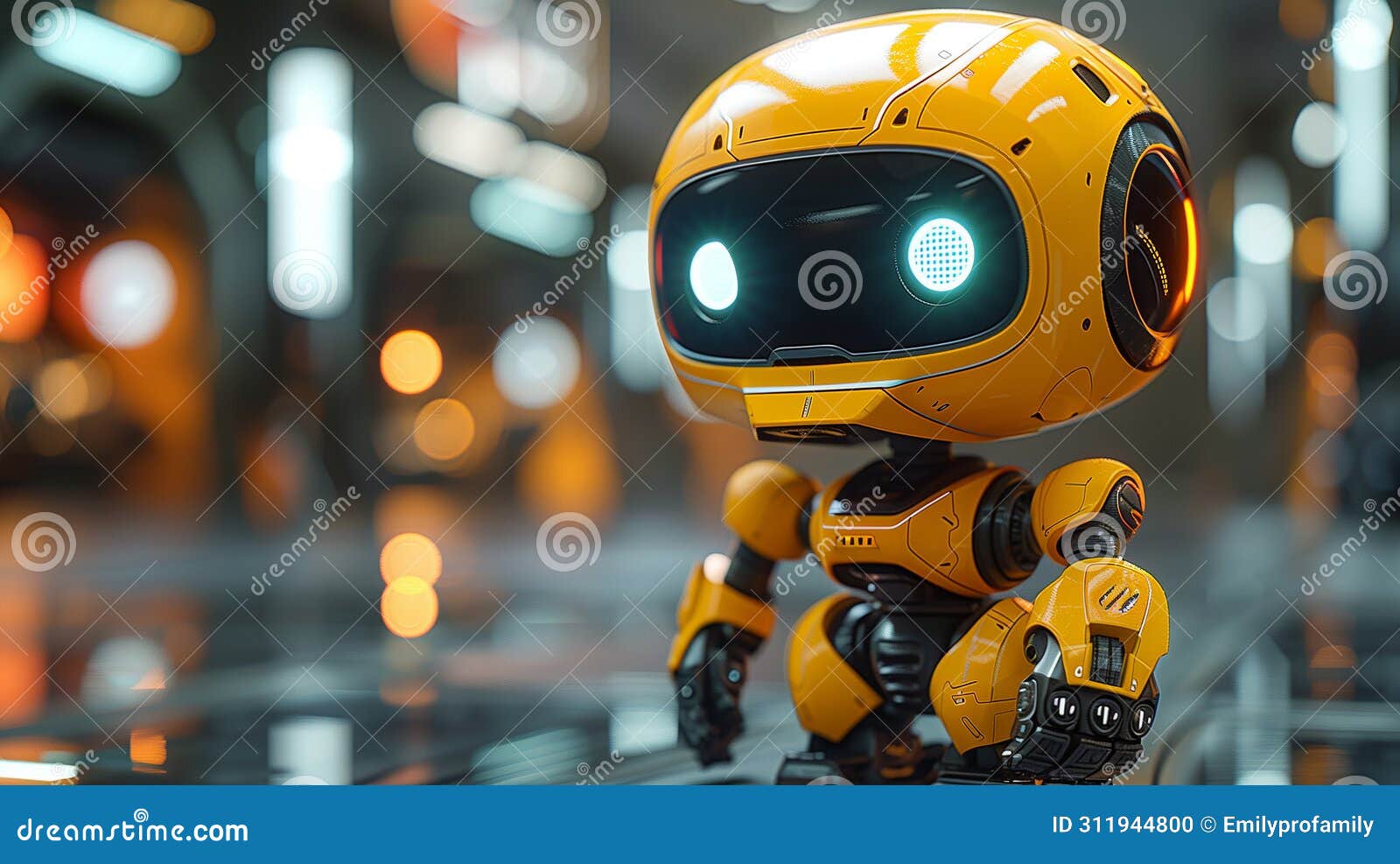 Tiny Tech Buddy: Robot Baby, Miniature Mechanical Marvel. Stock Illustration - Illustration of ...