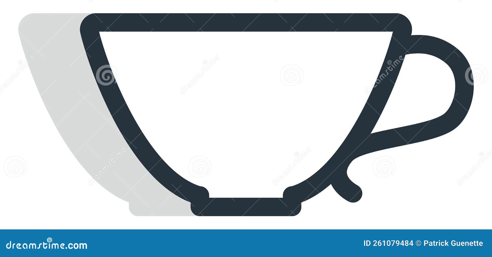 Tiny white cup, icon stock vector. Illustration of background - 261079484