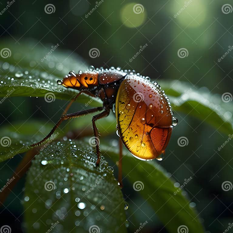 The Tiny World of Firefly Macro and Micro Photography with Dew Stock ...