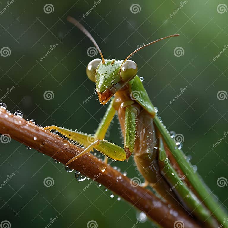 The Tiny World of Praying Mantis Macro and Micro Photography with Dew ...
