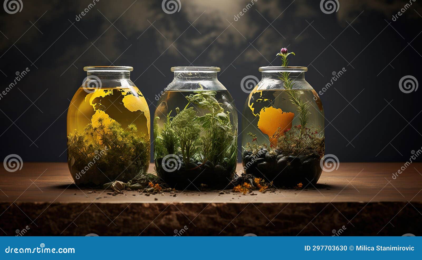 Tiny Worlds of Sustainability: Miniature Ecosystems Encased in Jars for ...