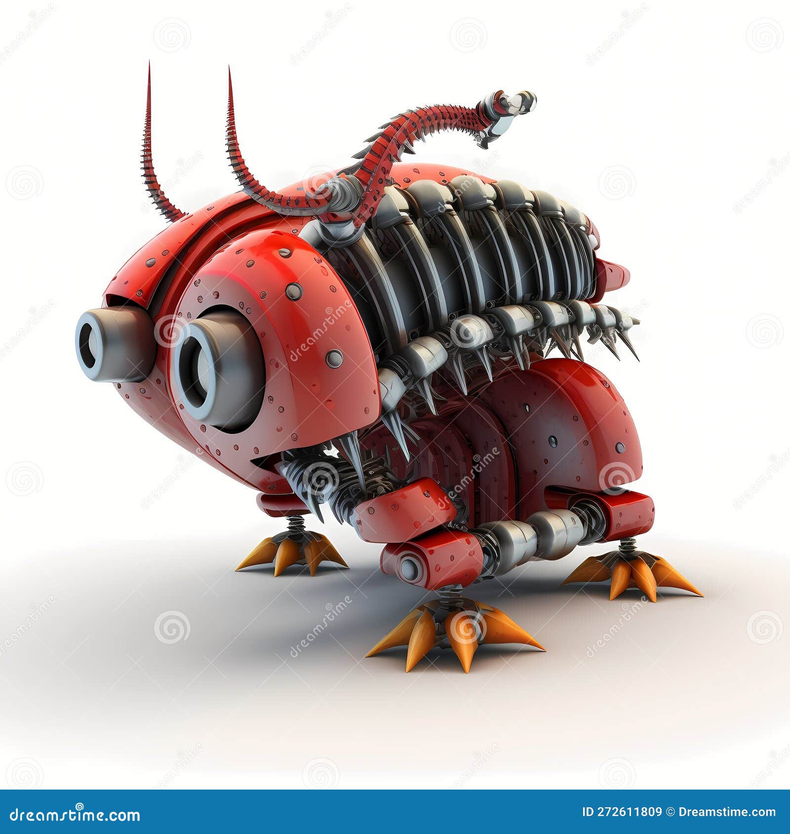 Tiny Worm Robot. Generative AI Stock Illustration - Illustration of ...
