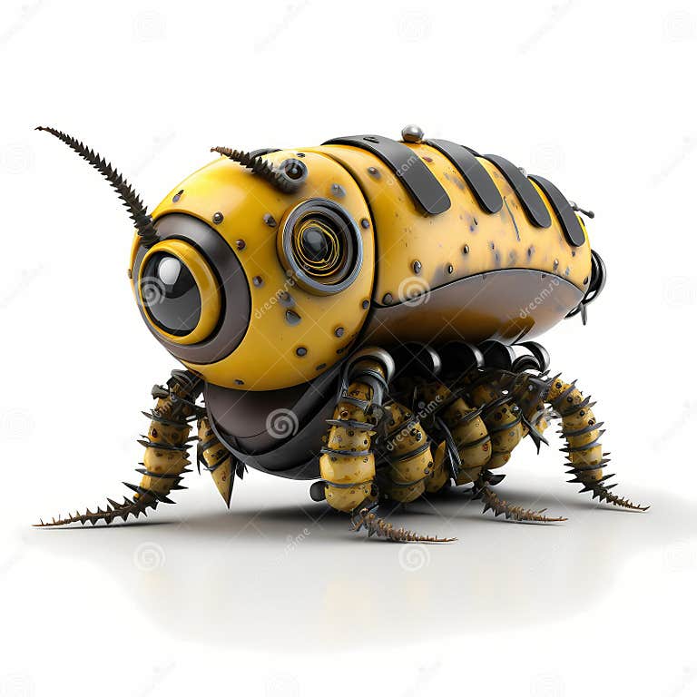Tiny Worm Robot. Generative AI Stock Illustration - Illustration of ...