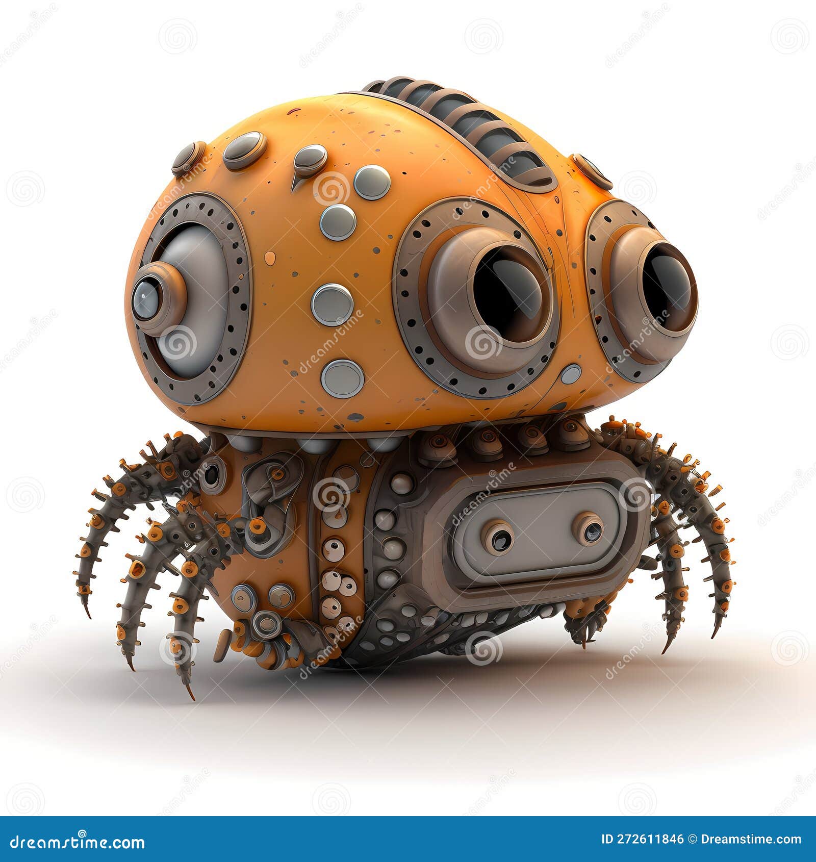 Tiny Worm Robot. Generative AI Stock Illustration - Illustration of ...