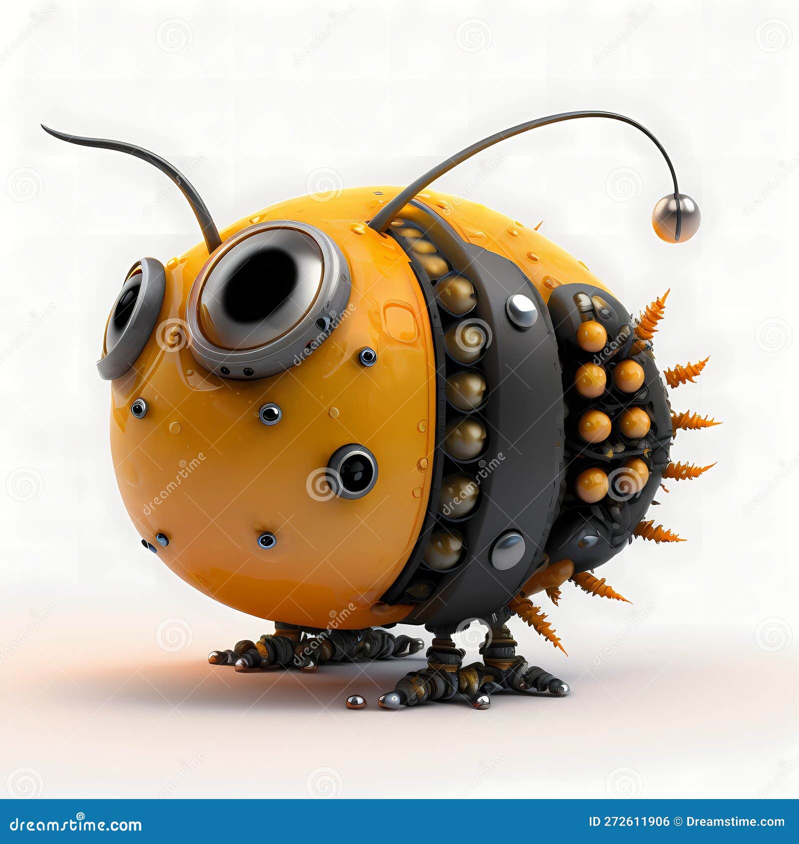 Tiny Worm Robot. Generative AI Stock Illustration - Illustration of ...