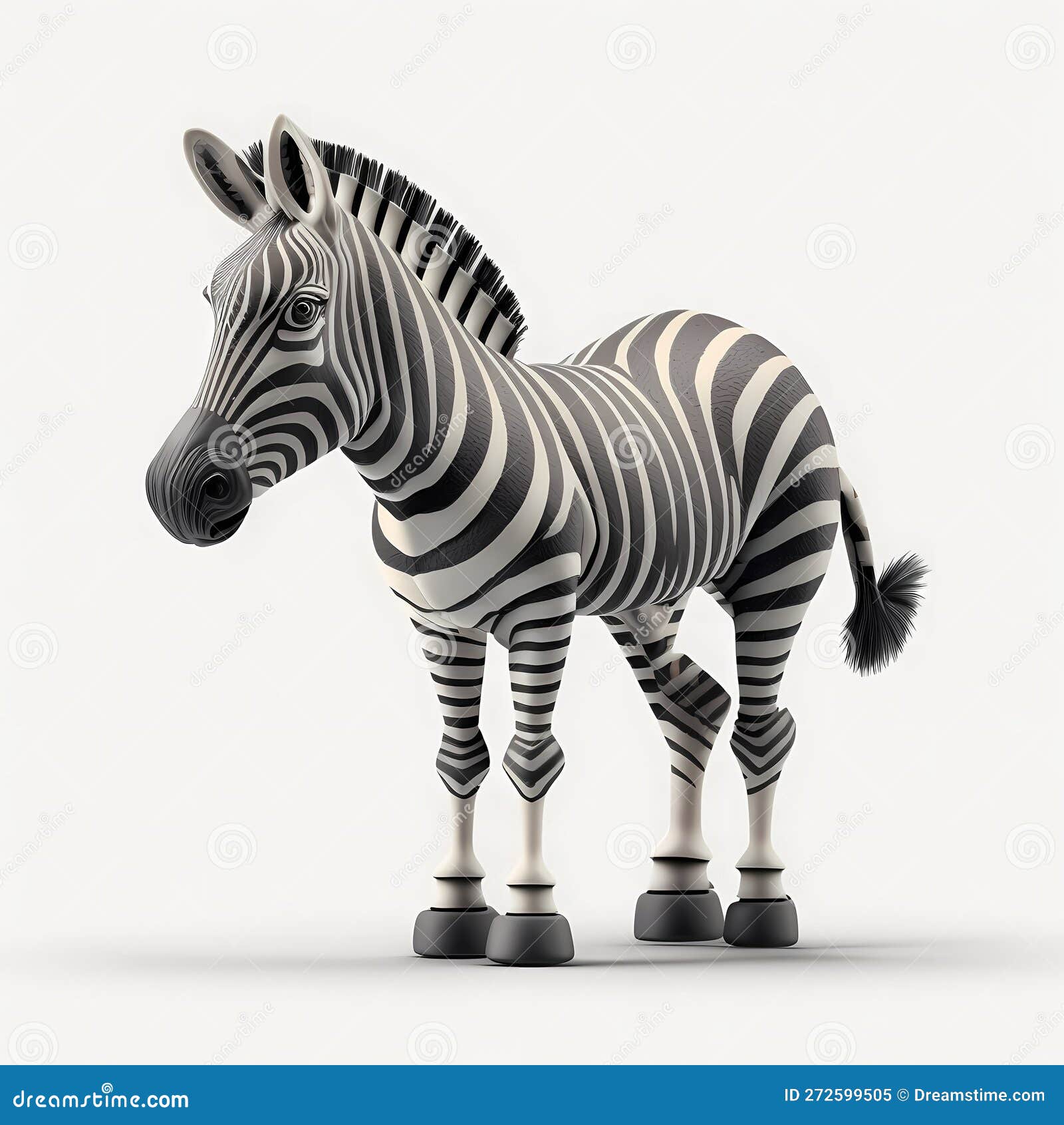 Tiny Happy Zebra. Generative AI Stock Illustration - Illustration of ...