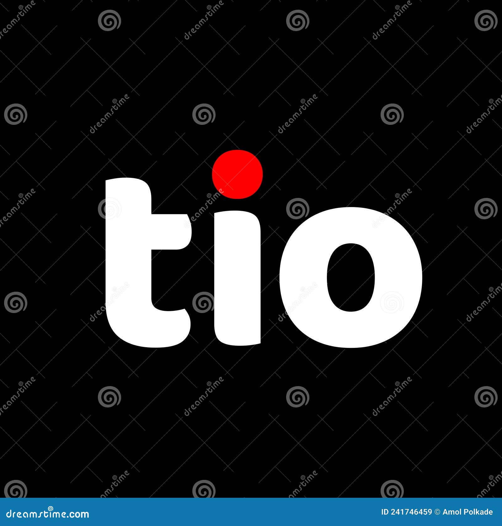 TIO Company Name Initial Letters Monogram. Tio Icon with Red Dot Stock ...