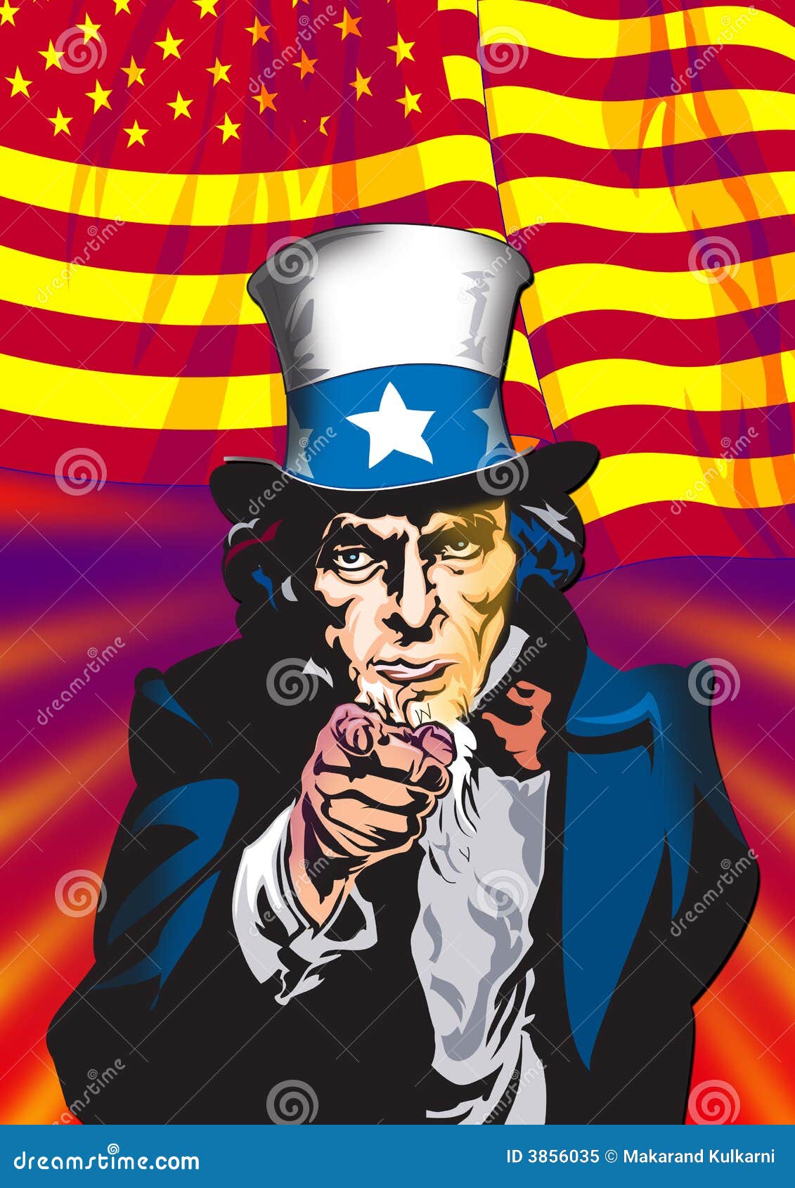 Tio Sam ilustração stock. Ilustração de armado, estados - 3856035