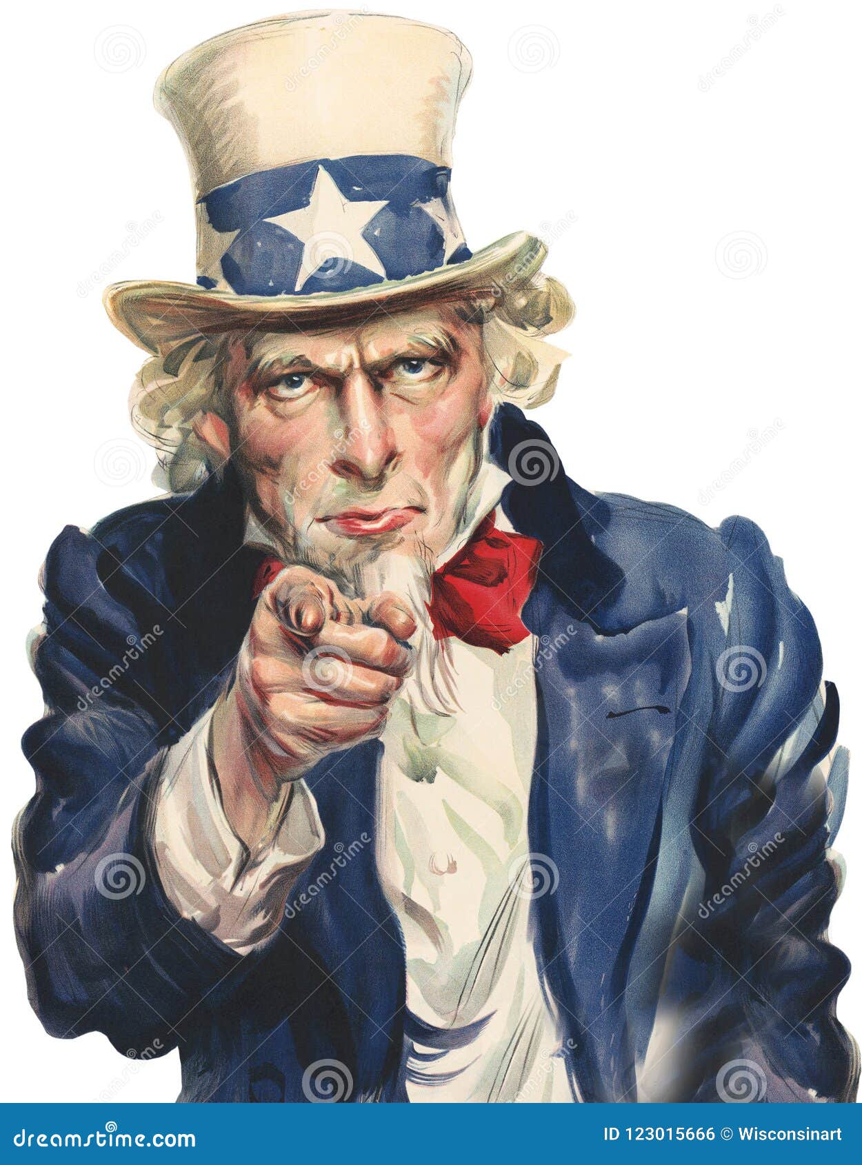 Tio Sam Wants You Isolated foto de stock. Ilustração de isolado - 123015666