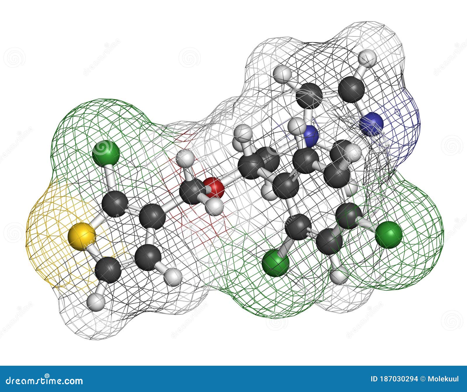 Tioconazole Antifungal Drug Molecule. Skeletal Formula. Stock Photo ...