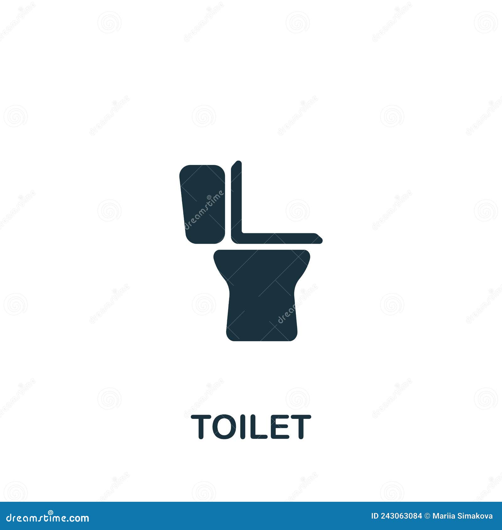 Tiolet Icon. Monochrome Simple Icon For Templates, Web Design And ...