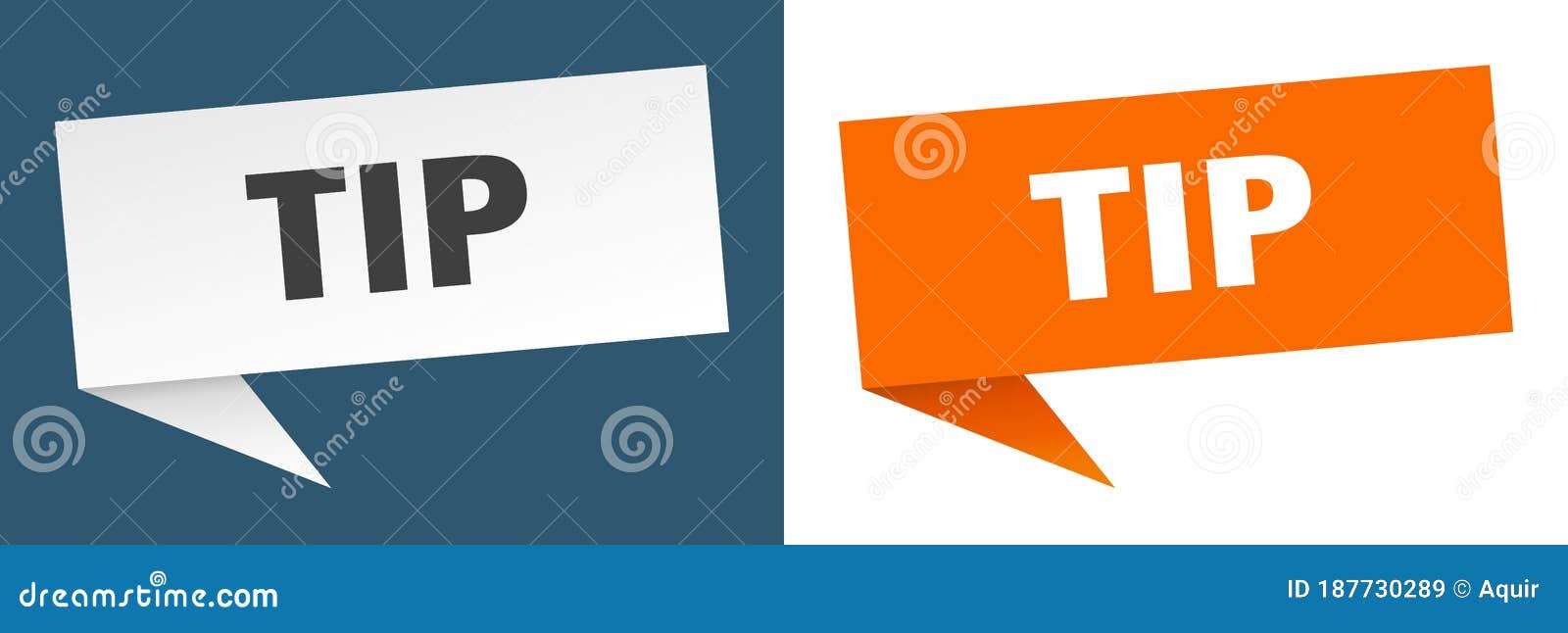 Tip Banner. Tip Speech Bubble Label Set Stock Vector - Illustration of ...