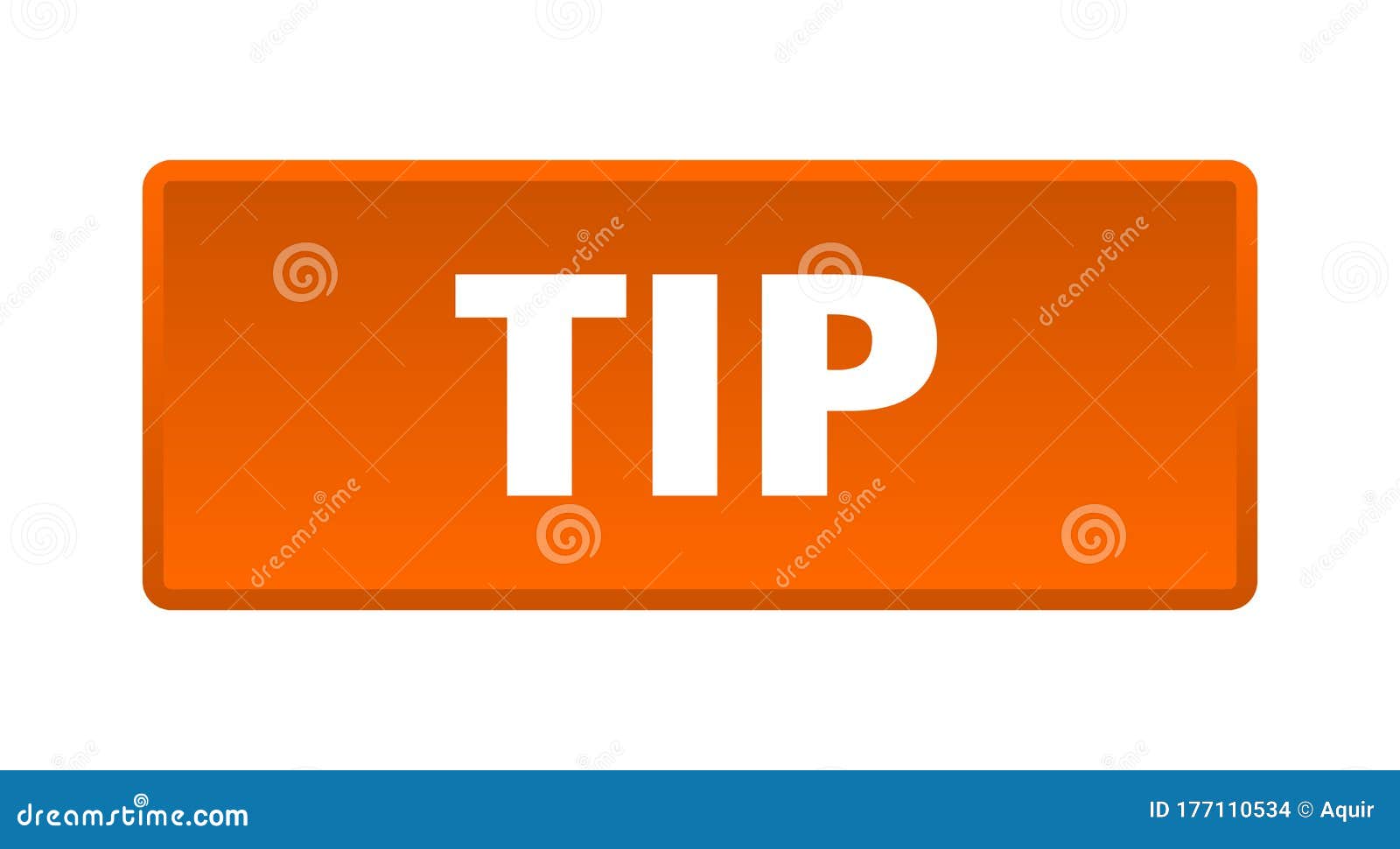 Tip Button. Tip Square Isolated Push Button Stock Vector - Illustration ...