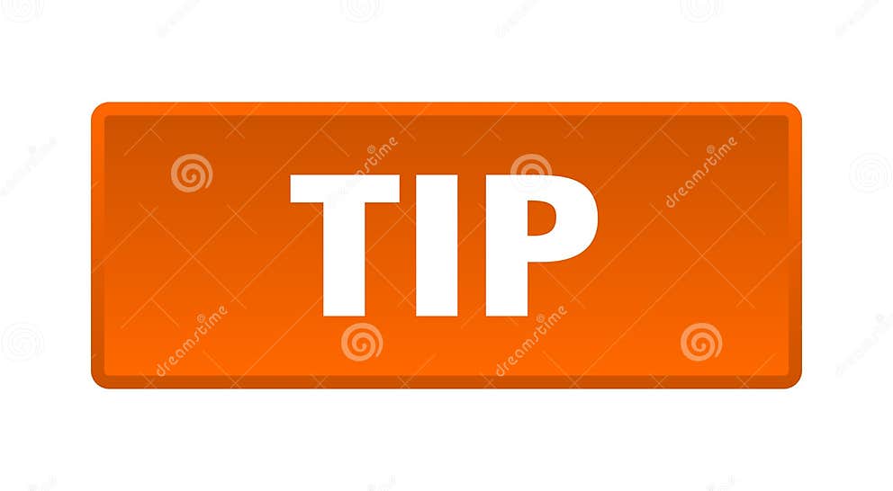 Tip Button. Tip Square Isolated Push Button Stock Vector - Illustration ...