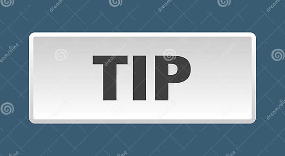 Tip Button. Tip Square Isolated Push Button Stock Vector - Illustration ...