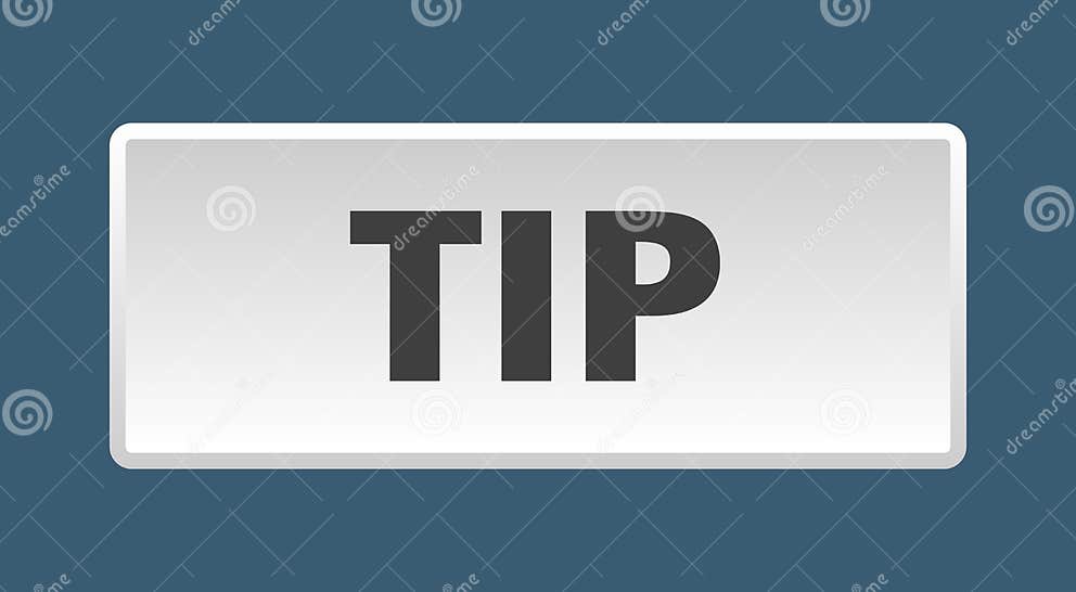 Tip Button. Tip Square Isolated Push Button Stock Vector - Illustration ...