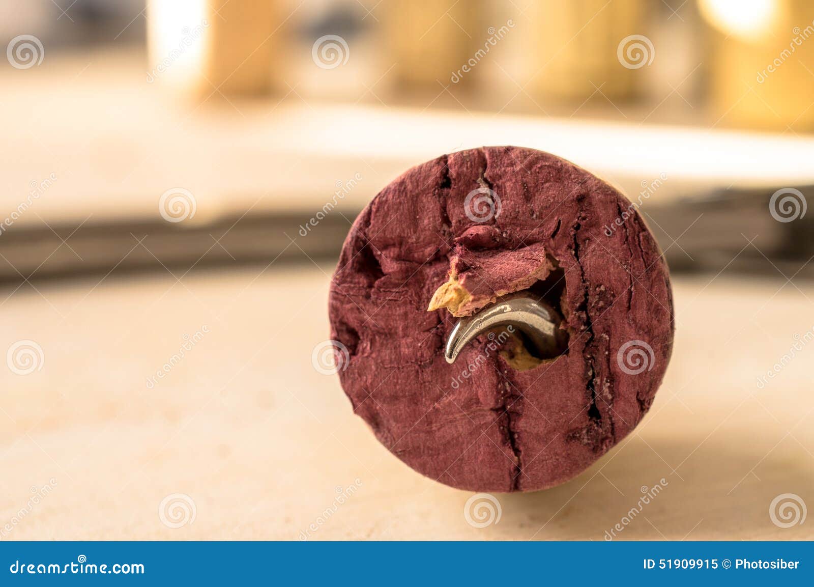 The tip of the corkscrew stock image. Image of incorrect - 51909915