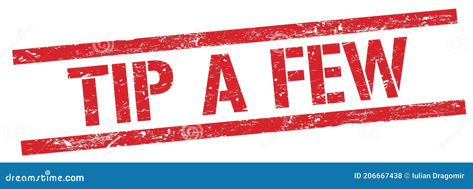 TIP a FEW Text on Red Grungy Rectangle Stamp Stock Illustration ...