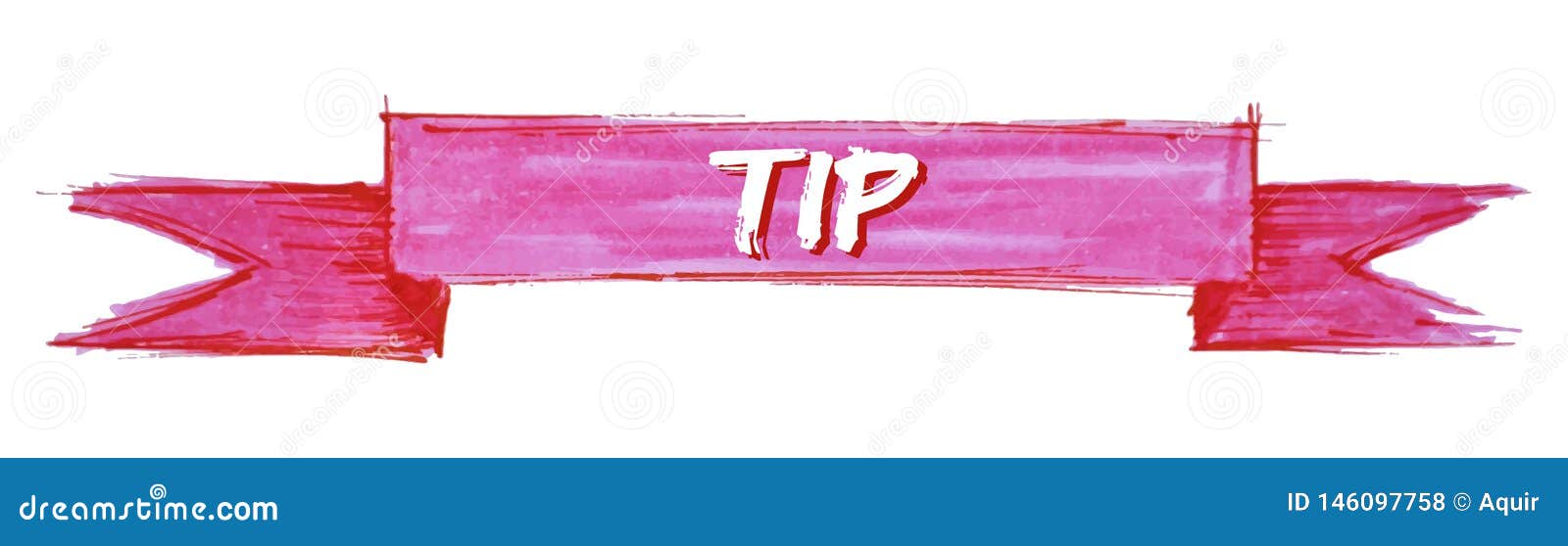 Tip ribbon stock vector. Illustration of draw, white - 146097758