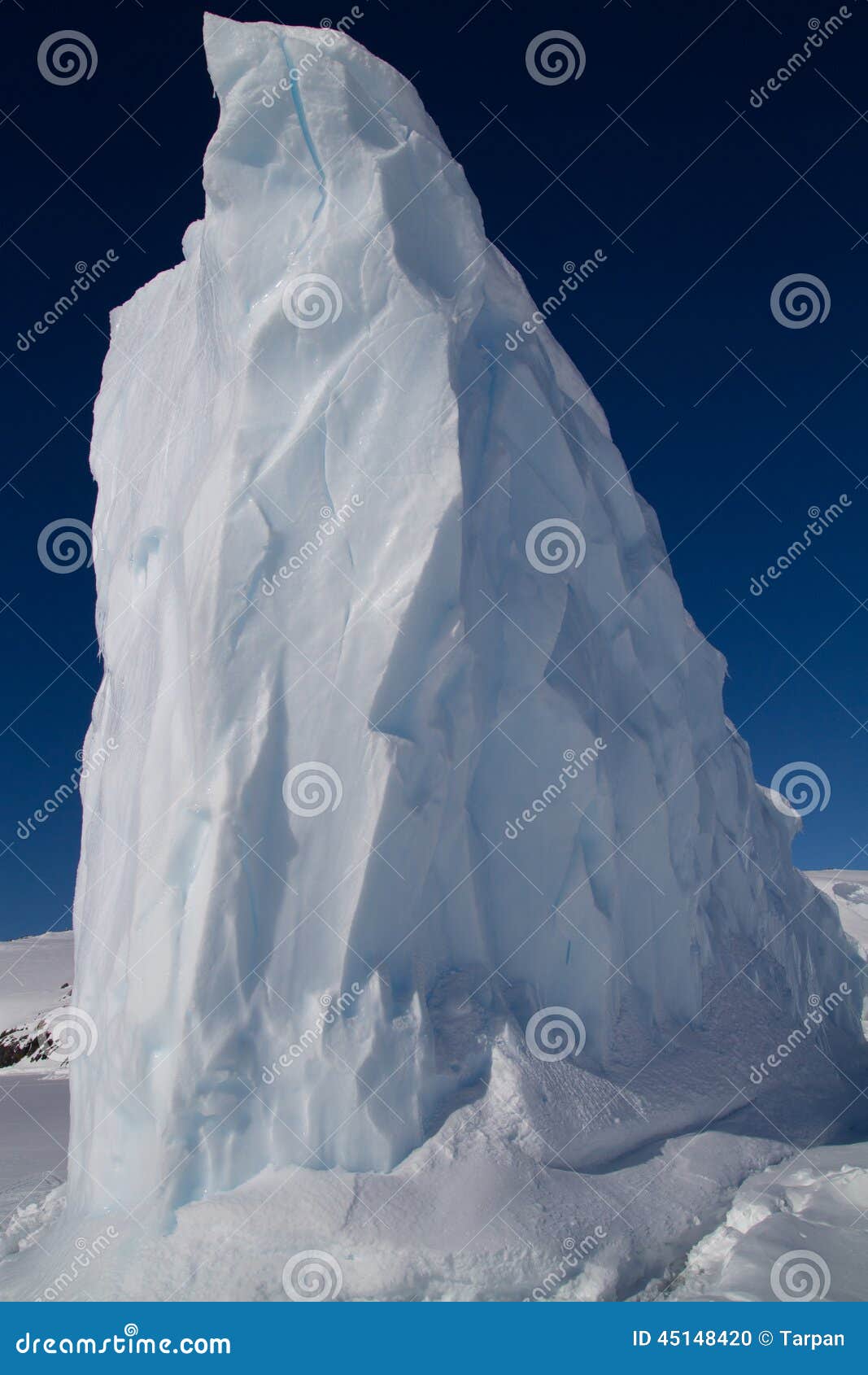 Tip of the Iceberg in Antarctic Waters Frozen Stock Photo - Image of ...