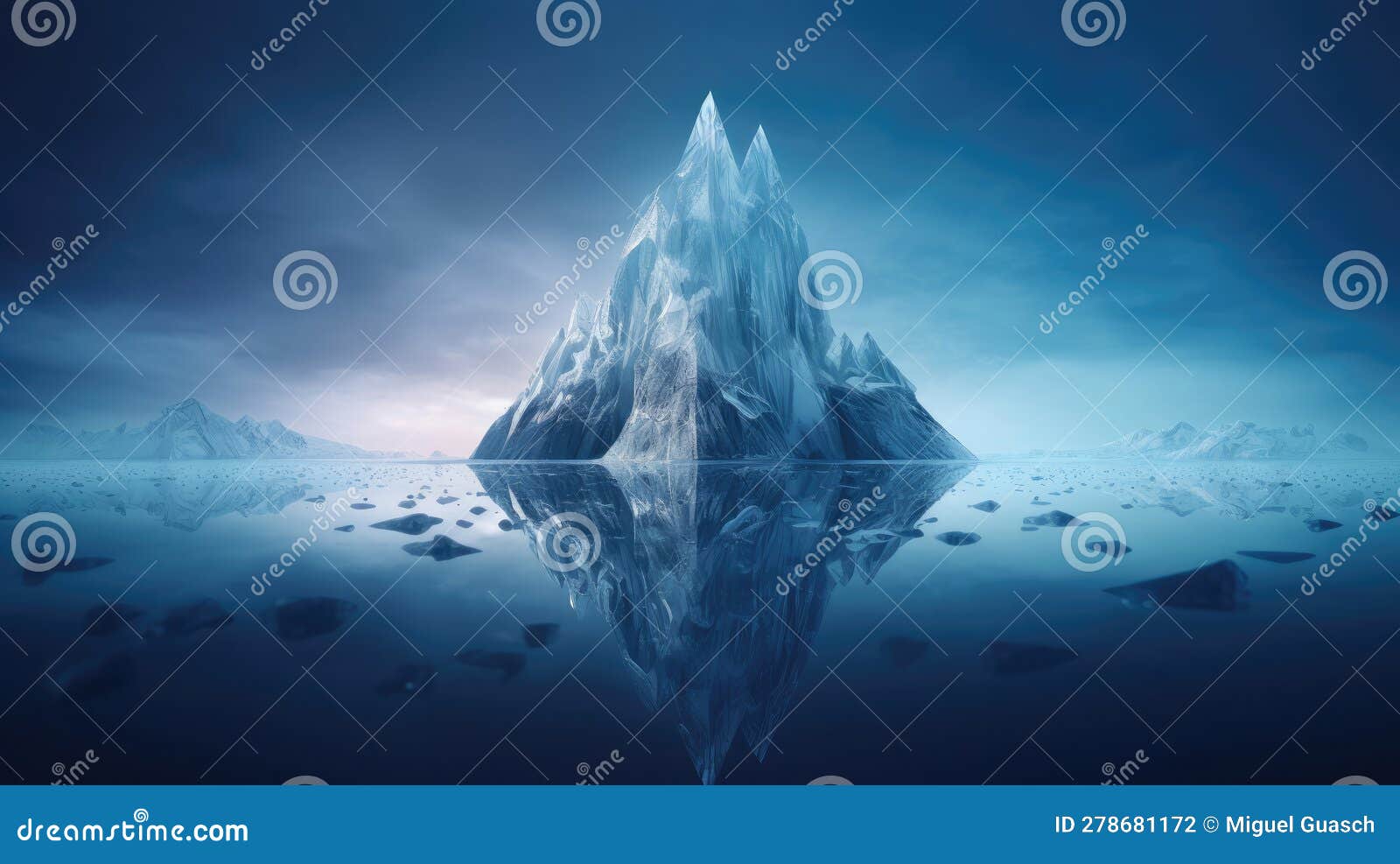 Tip of an iceberg stock illustration. Illustration of background ...