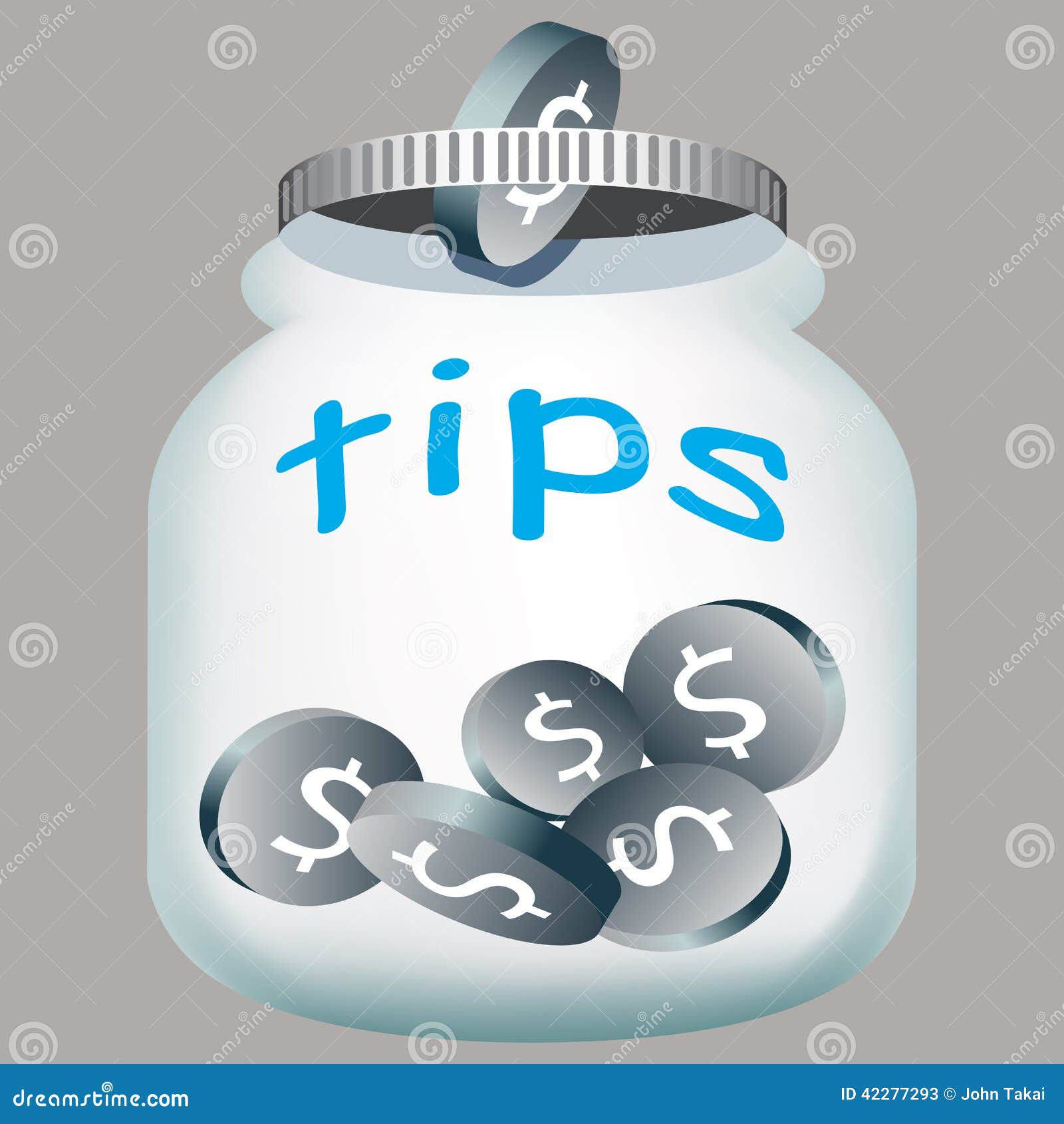 Tip Jar stock vector. Illustration of clip, financial - 42277293