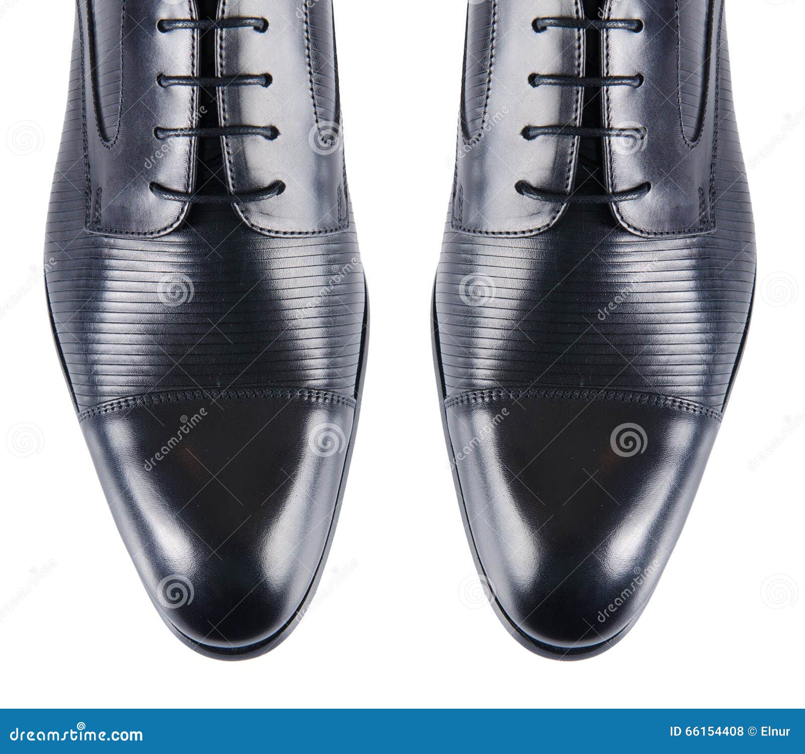 The Tip of Male Shoes Isolated on White Stock Photo - Image of black ...