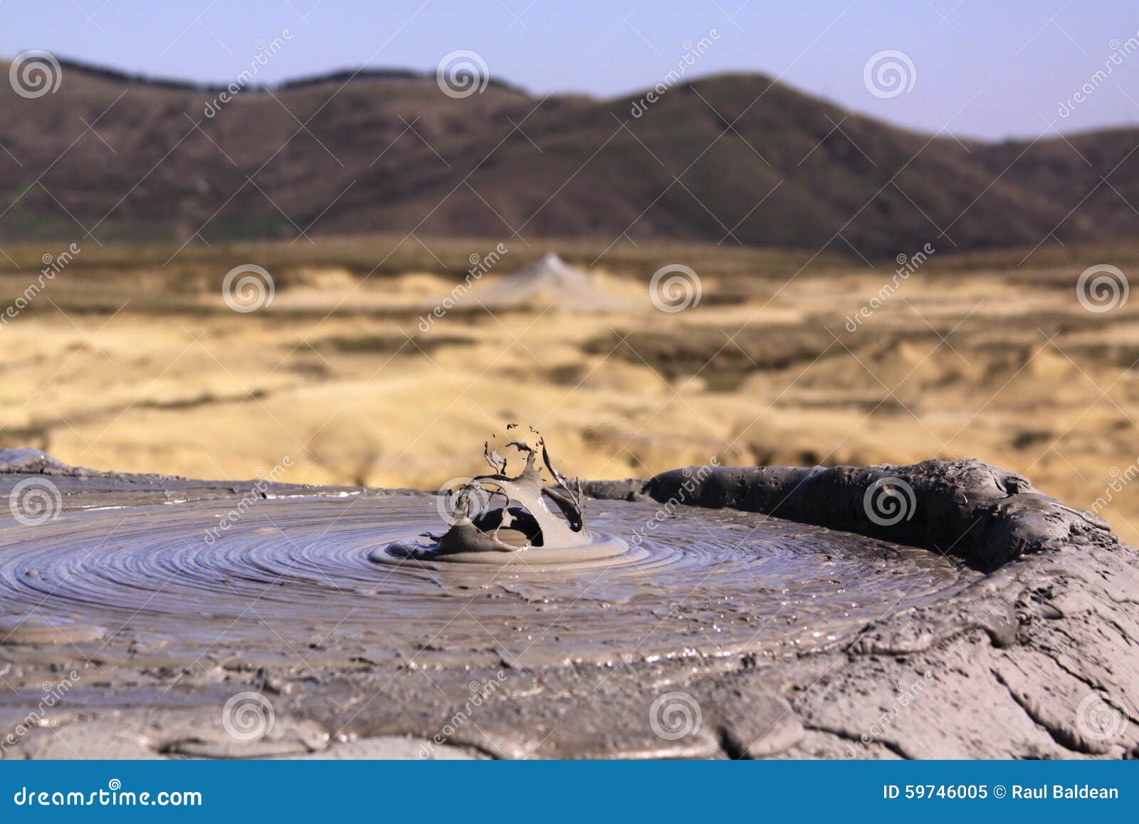 Tip of a Mud Volcano Making Bubbles Stock Image - Image of circles ...