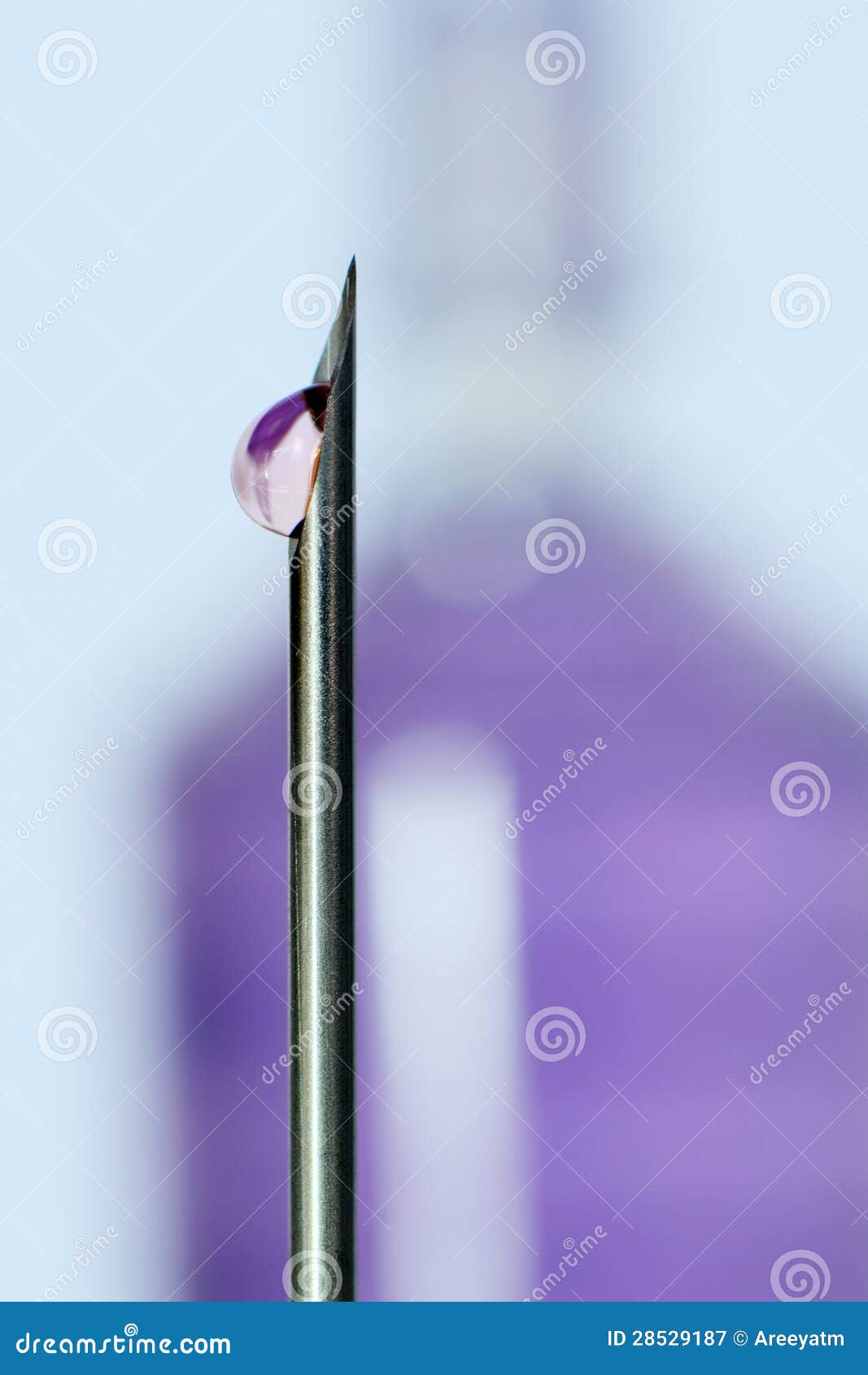 Tip of needle . stock image. Image of hospital, yellow - 28529187