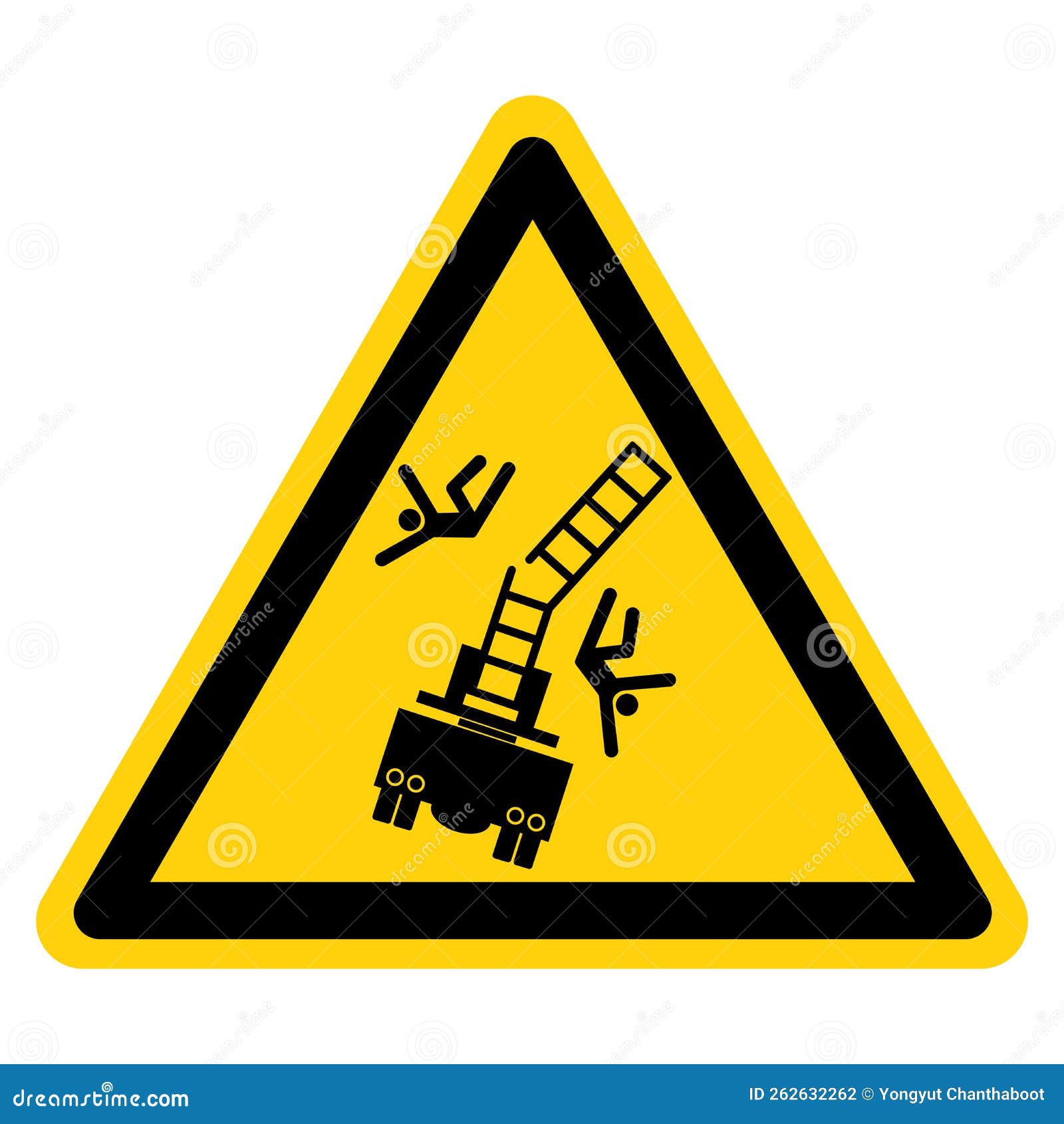 Tip-Over or Structural Failure Hazard Symbol Sign, Vector Illustration ...