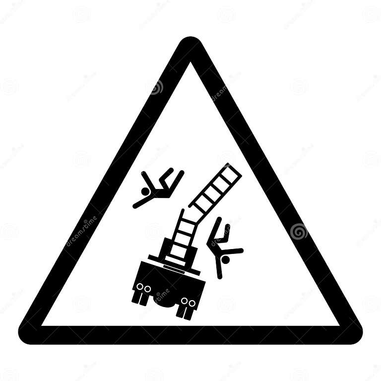Tip-Over or Structural Failure Hazard Symbol Sign, Vector Illustration ...