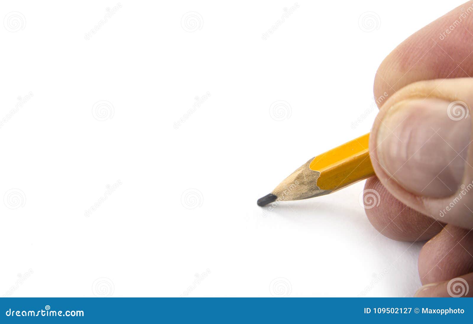 Tip of Pencil on the White for Text or Product. Stock Image - Image of ...