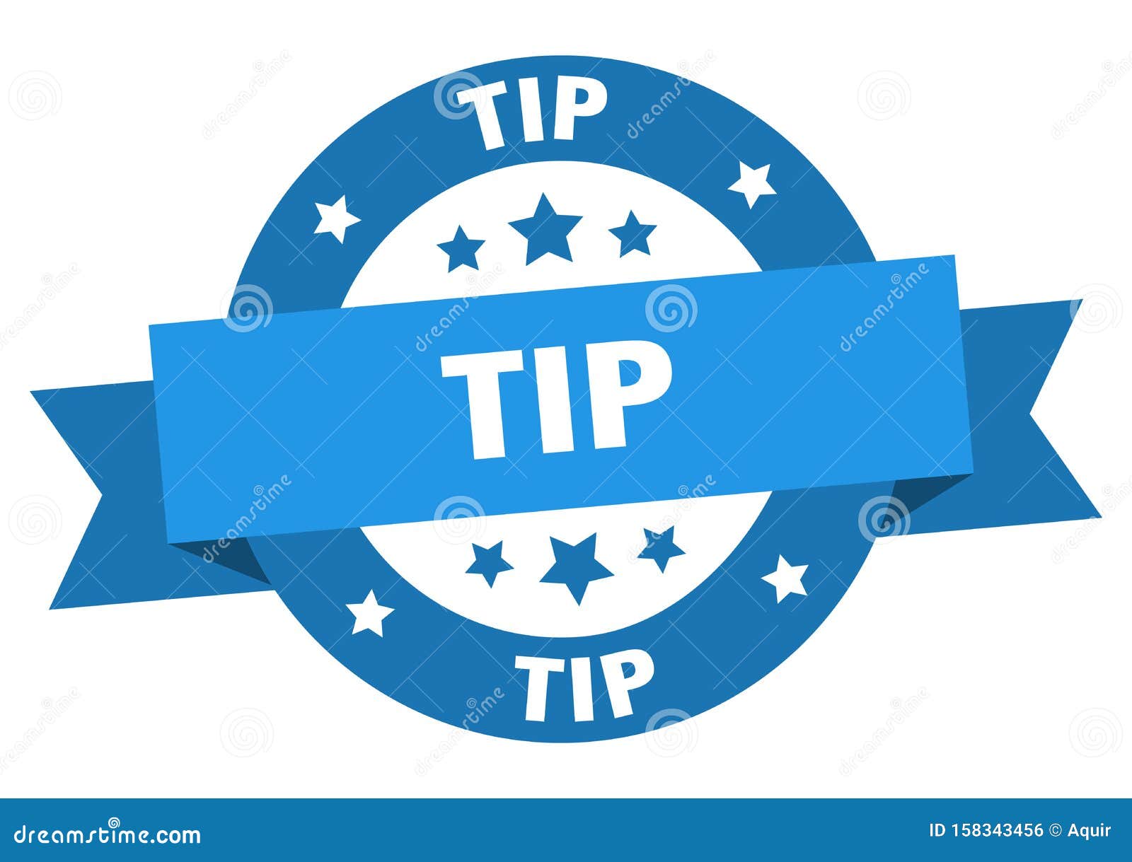 Tip ribbon sign stock vector. Illustration of flat, template - 158343456
