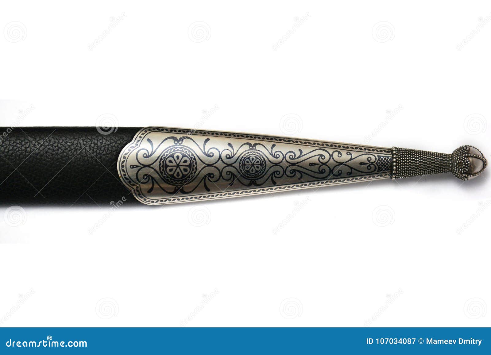 The Tip of the Scabbard of the Circassian Dagger Stock Image - Image of ...