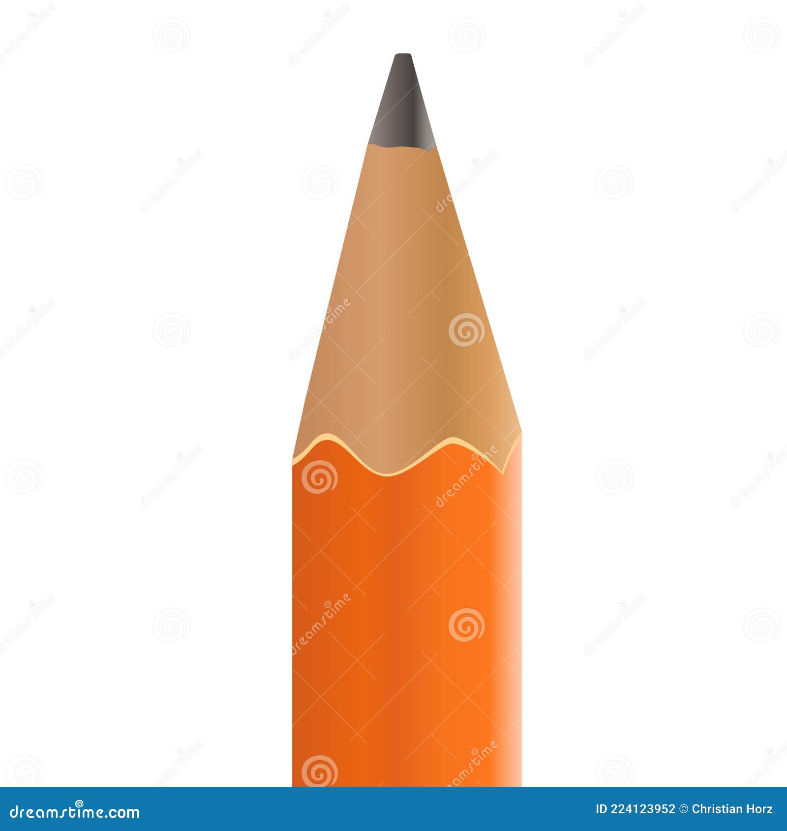 Tip of sharp pencil stock vector. Illustration of graphic - 224123952