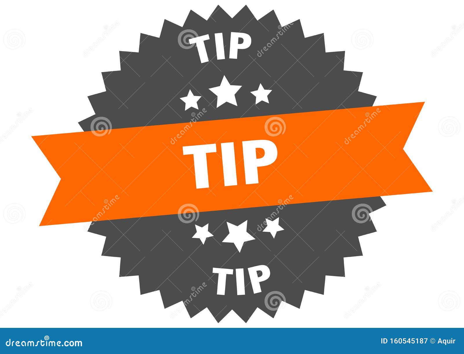 Tip stock vector. Illustration of emblem, gray, isolated - 160545187