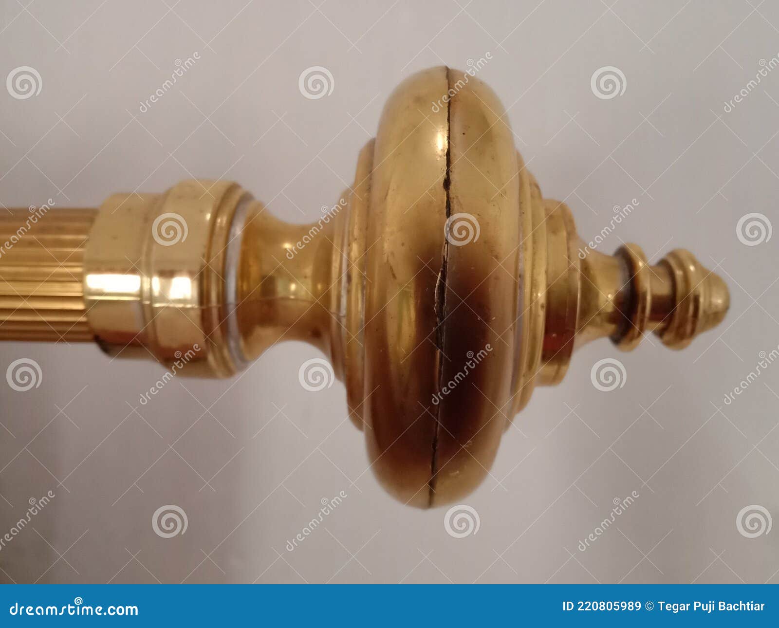 The Tip of the Stick with Gold Color Stock Image - Image of carving ...