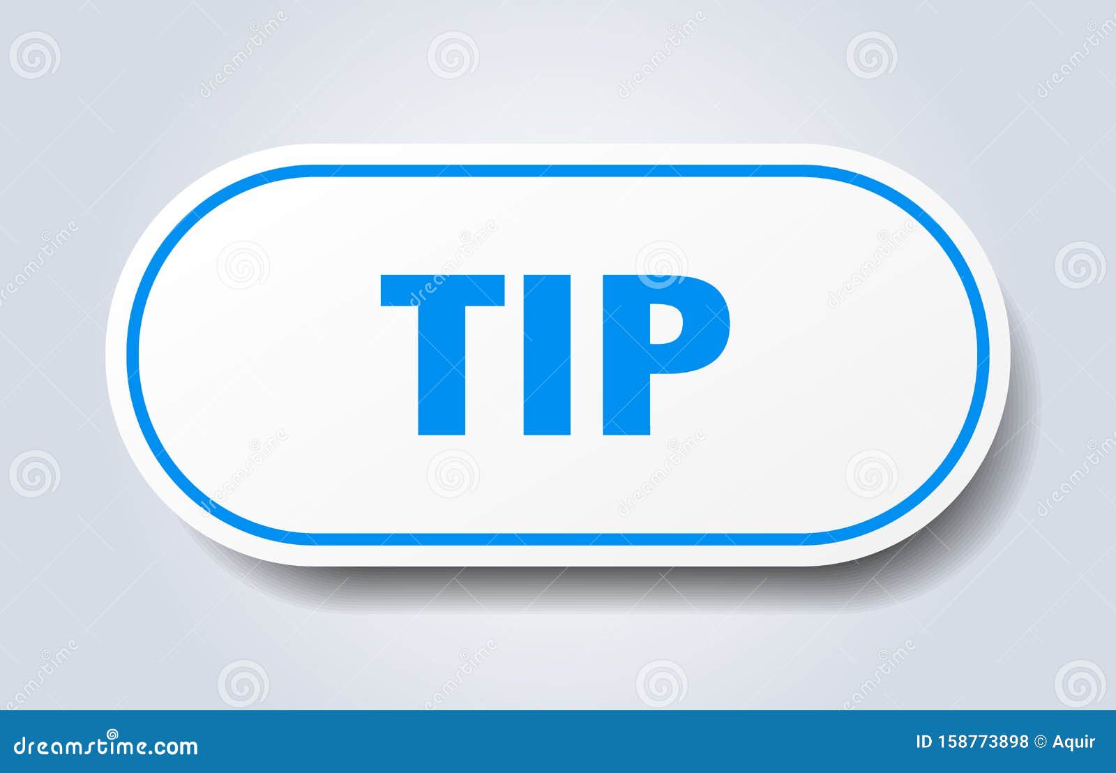 Tip sticker. stock vector. Illustration of label, button - 158773898