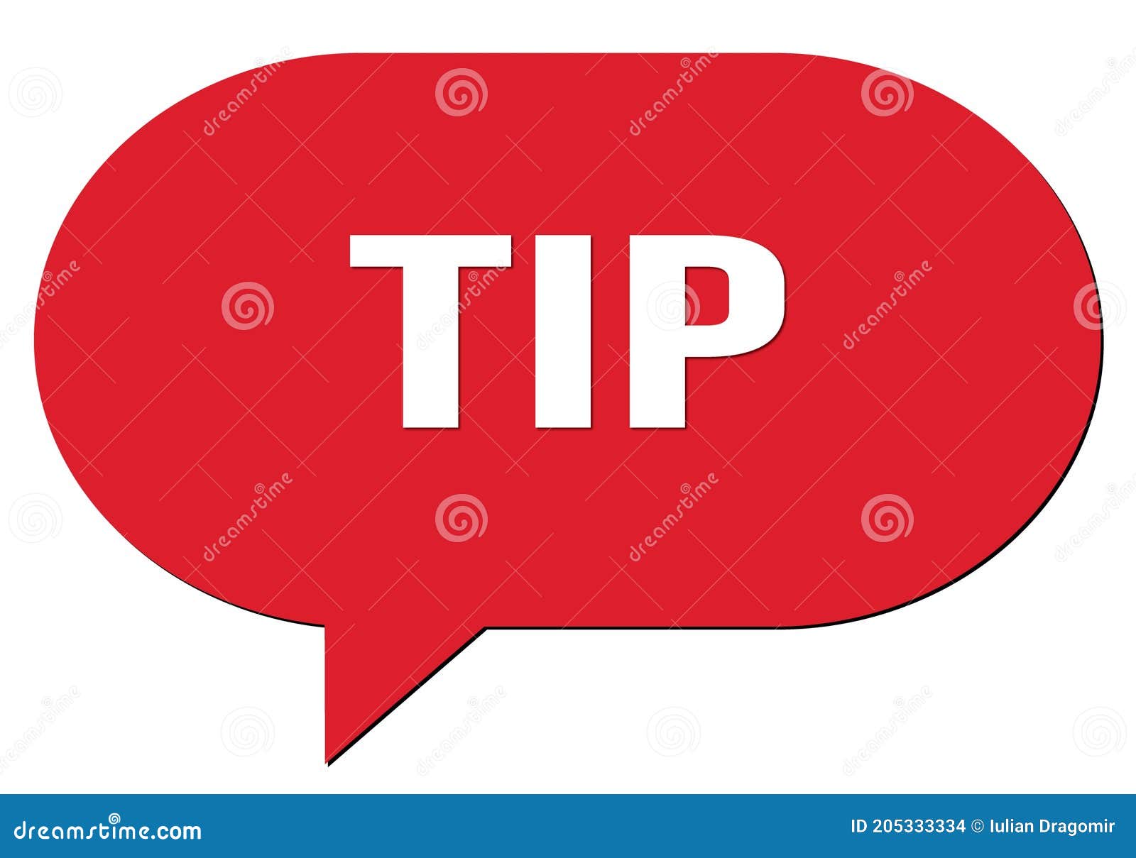 TIP Text Written in a Red Speech Bubble Stock Illustration ...