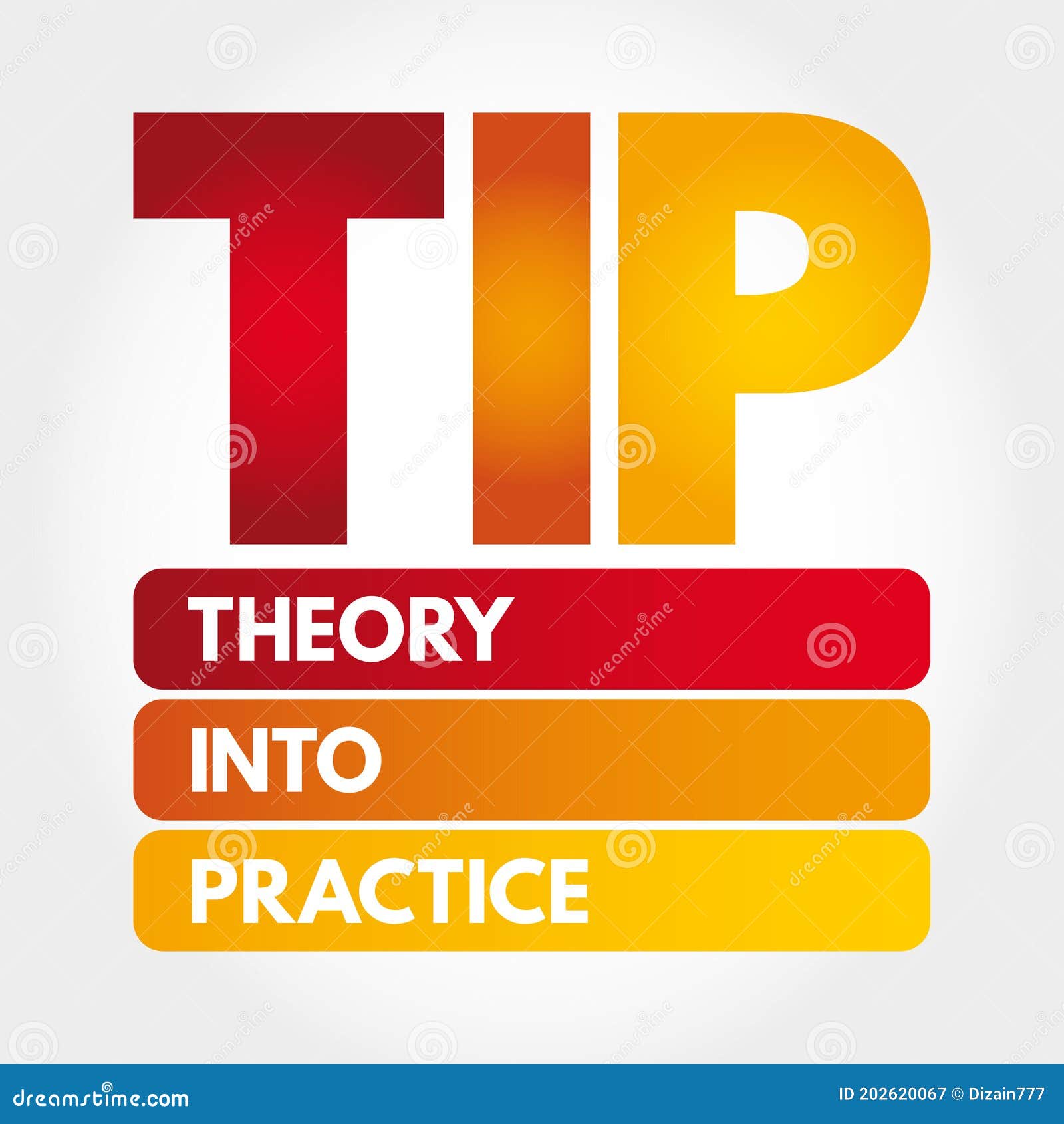 TIP - Theory into Practice Acronym Concept Stock Illustration ...