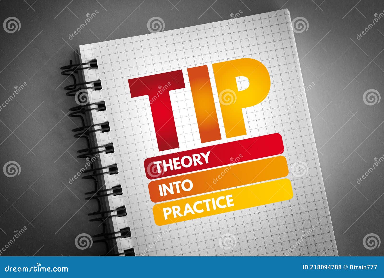 TIP - Theory into Practice Acronym on Notepad, Education Concept ...