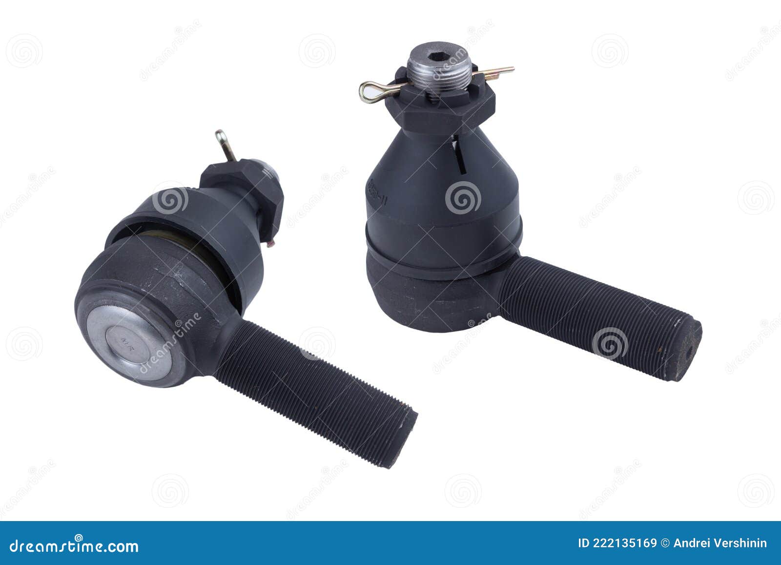 The Tip of the Steering Rod of the Truck, Isolated on a White ...