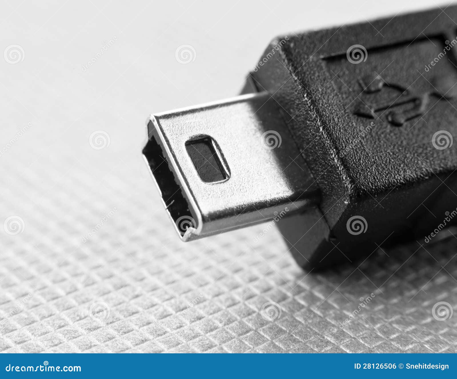 Tip of USB cable stock photo. Image of home, close, metal - 28126506