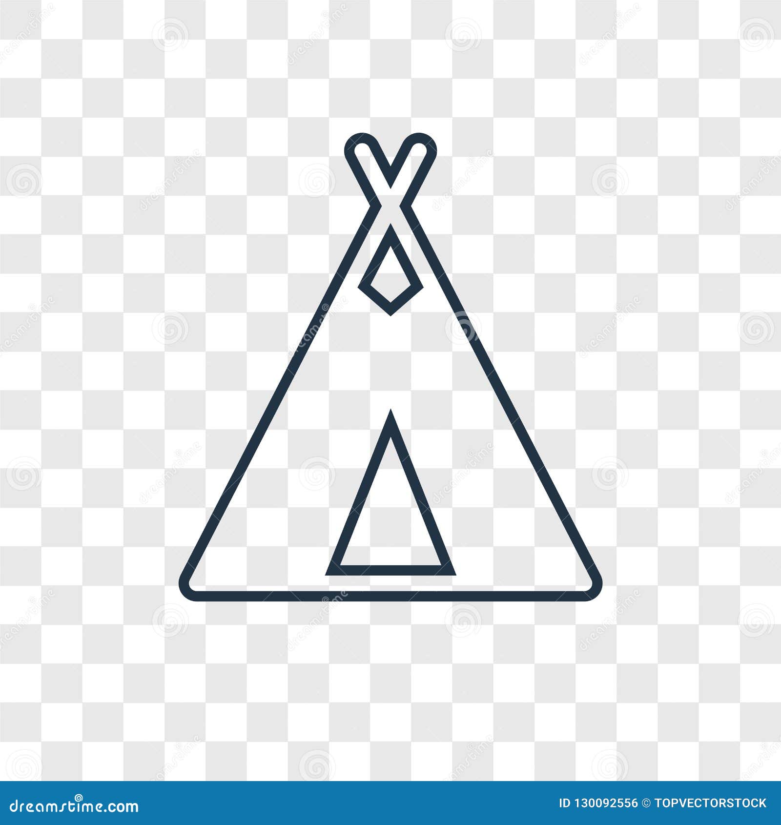 Tipi Concept Vector Linear Icon Isolated On Transparent Background ...