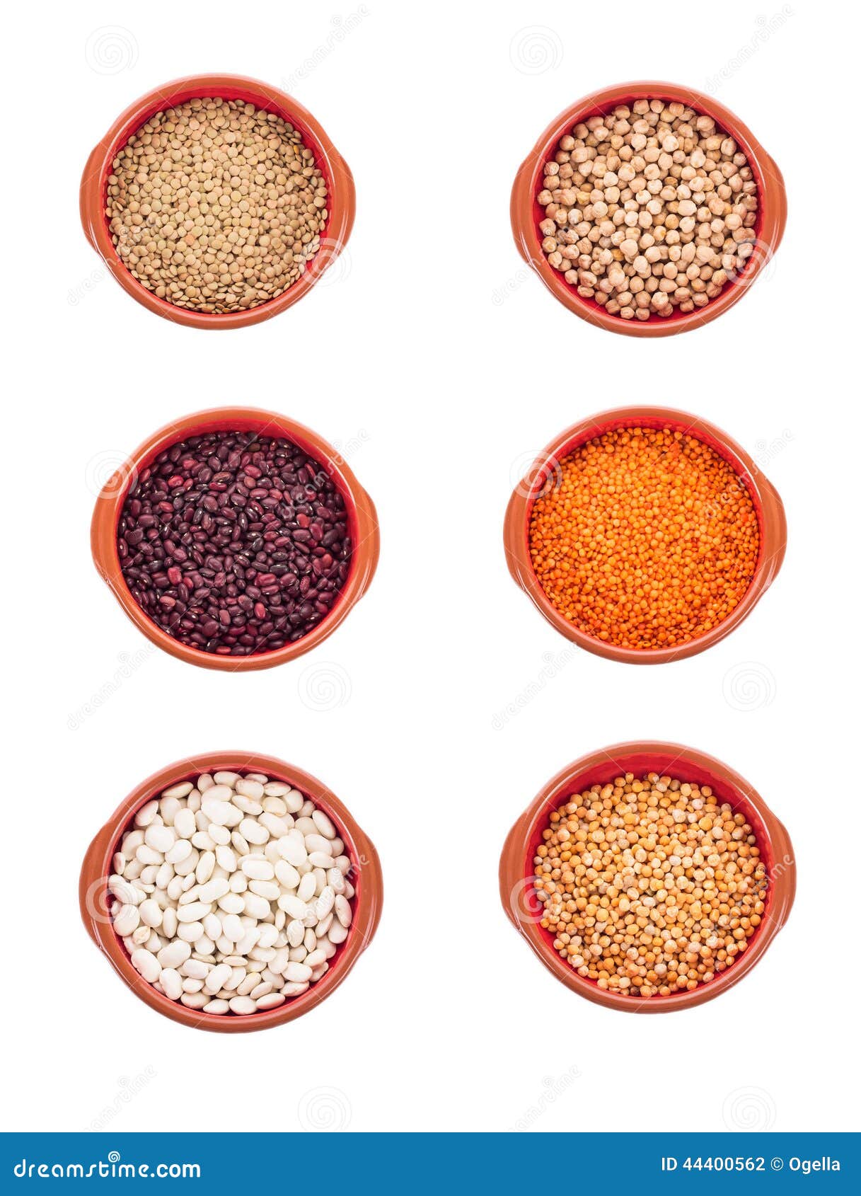 Tipi Differenti Di Fagioli Isolati Su Bianco Fotografia Stock ...