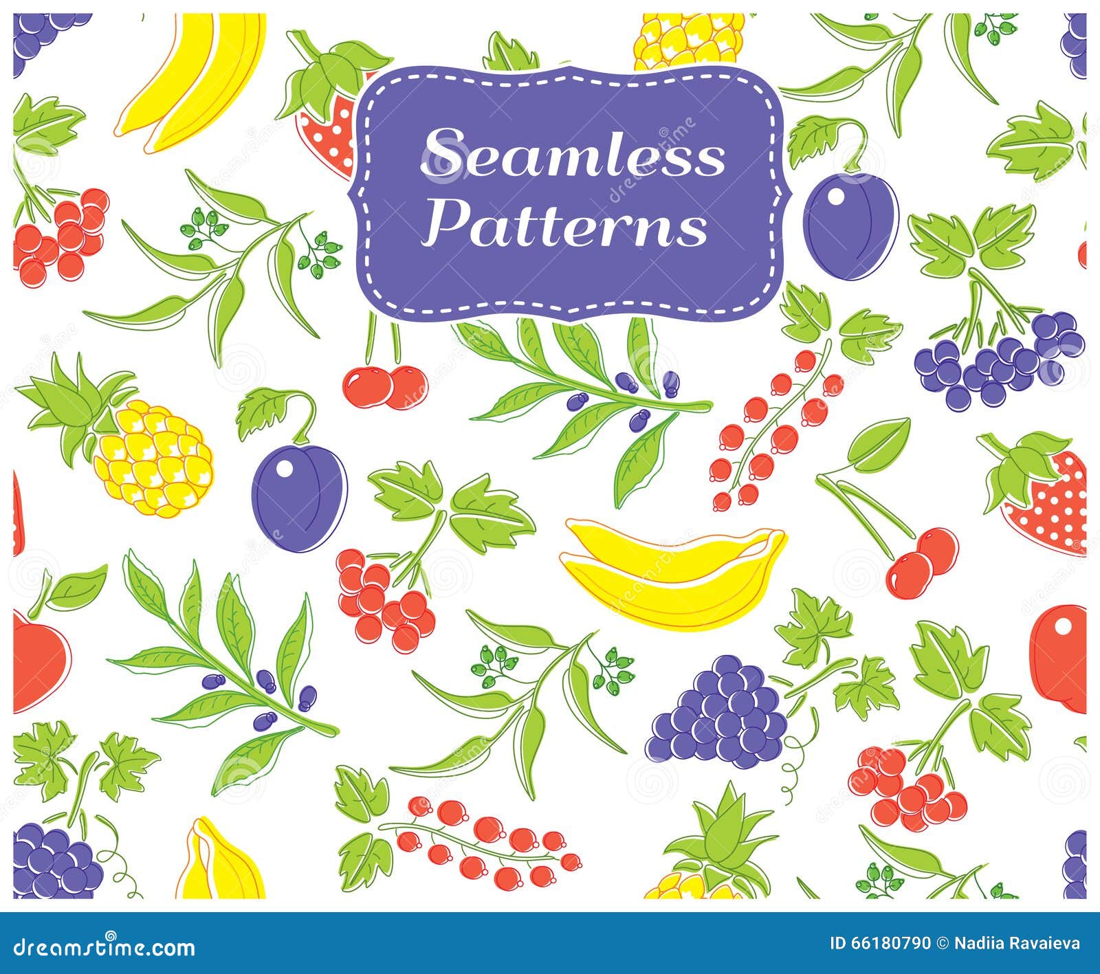 Tipi Differenti Di Frutti E Di Bacche Deliziosi Illustrazione ...